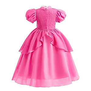Minetom Princess Dresses for Girls Costume Light up Princess Dress up Clothes for Little Girls Birthday Cosplay Party Outfit 5-6 Years