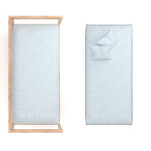 Muslin Crib Sheets for Boys and Girls, 28"x 52" + 9", 100% Cotton Neutral Fitted Sheet, Soft and Breathable, Solid Colors for Standard Crib Mattresses, Great for Baby, Kids and Toddlers (Baby Blue)