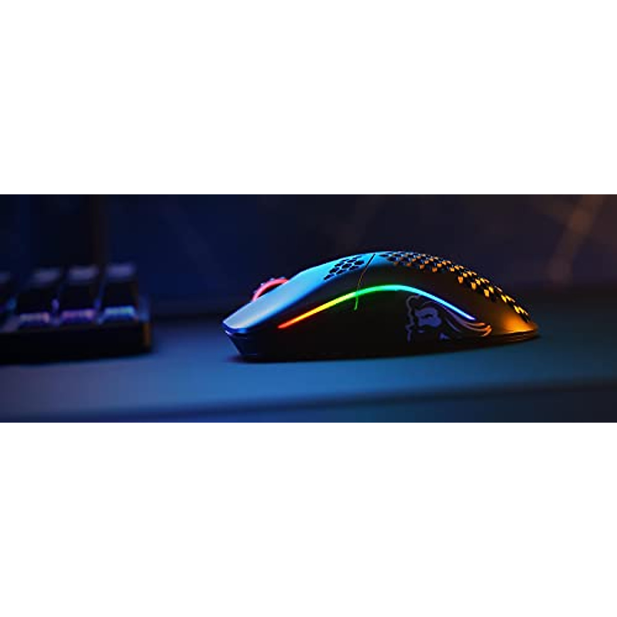 Glorious Gaming - Model O Wireless Gaming Mouse - RGB Mouse with Lights 69 g Superlight Mouse Honeycomb Mouse (Matte White Mouse)