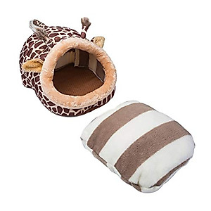 Orangdogo Guinea Pig Bed Accessories Cage Toys Warm Small Animal Pet Bed House for Hedgehog Chinchilla Rabbit Hamster Rat Chinchillas Habitat