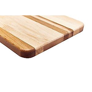 Labell Wood Cutting Boards - Medium Canadian Maple Chopping Board with Handle for Meats, Vegetables, Fruits, and Cheeses - Paddle Board Perfect for Carving, Serving, and Charcuterie (8" x 16" x 0.75")