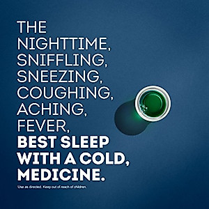 Vicks NyQuil Cold & Flu Nighttime Relief, Original Liquid 8 Fl Oz (Pack of 12)