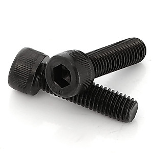 M6-1.0 x 40mm, 45mm, 50mm, 55mm and 60mm Socket Head Cap Screws, Grade 12.9 Alloy Steel, Black Oxide, 25 PCS