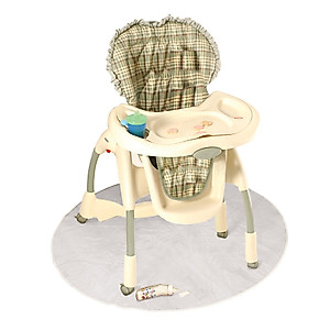 Jeep Floor Mat, Plastic Play Mat, Waterproof High Chair Floor Protector, Splat Mat, Multi-Purpose Playmat for Playing and Feeding, Clear, 50 Inches Diameter