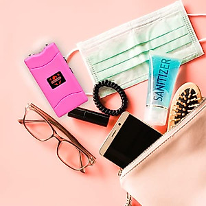 Wholesale Lot (12 Pc) Super Heavy Duty Stun Gun for Self Defense with Bright Led Flashlight, Rechargeable Battery, Nylon Holsters with Belt Loop for Easy Cary (Multi)