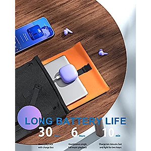 ORIbox Wireless Earbuds, Ear Buds Bluetooth 5.3 with Microphone, Deep Bass, IPX7 Waterproof Loud Voice Sport Earphones with Charging Case for Outdoor Running Gym Workout (Purple)