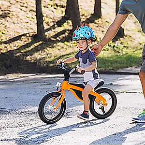 Kids Bike Helmet,Lovely Blue Dinosaur Kids Helmet Ages 2-4 Years Old Boys Girls Sports Helmet for Balance car, trikes, Scooters, Bike and Other Outdoor Sports