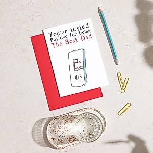 Huxters Funny Card for Dad – Premium Quality A5 Greeting Cards for Loved Ones – Humorous Fathers Day Card You’ve Tested Positive Birthday Card for Dad (Dad)