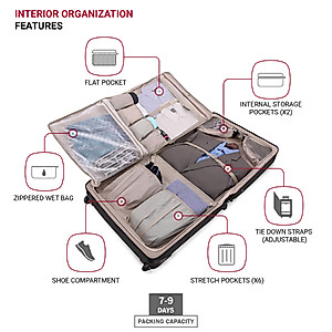 SwissGear 7895 Premium Rolling Garment Bag, Black, 24-Inch