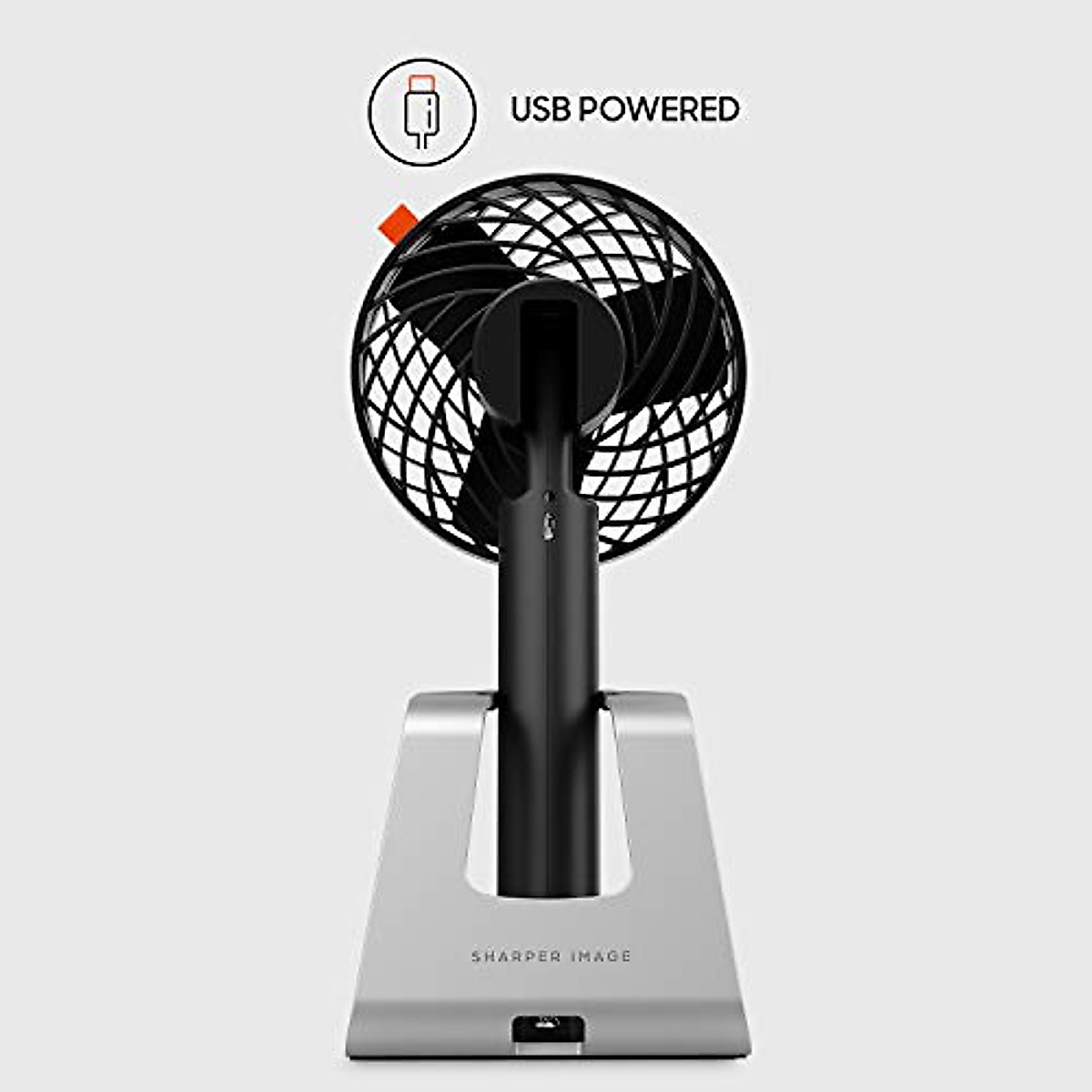 Sharper Image GO 4C Rechargeable Handheld Personal Fan with Charging Dock