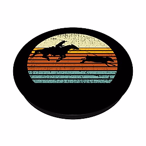 Western Cow Horse Calf Roping Retro Sun Style PopSockets Swappable PopGrip