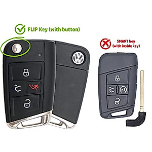 (2 Pack) CR2025 2025 Remote Key Fob OEM Battery for Flip Key Compatible with VW Shell Case Cover Replacement for 2015-2021 Atlas GTI Golf AllTrack R SportWagen e-Golf Jetta Part # 5G6 959 752 BG