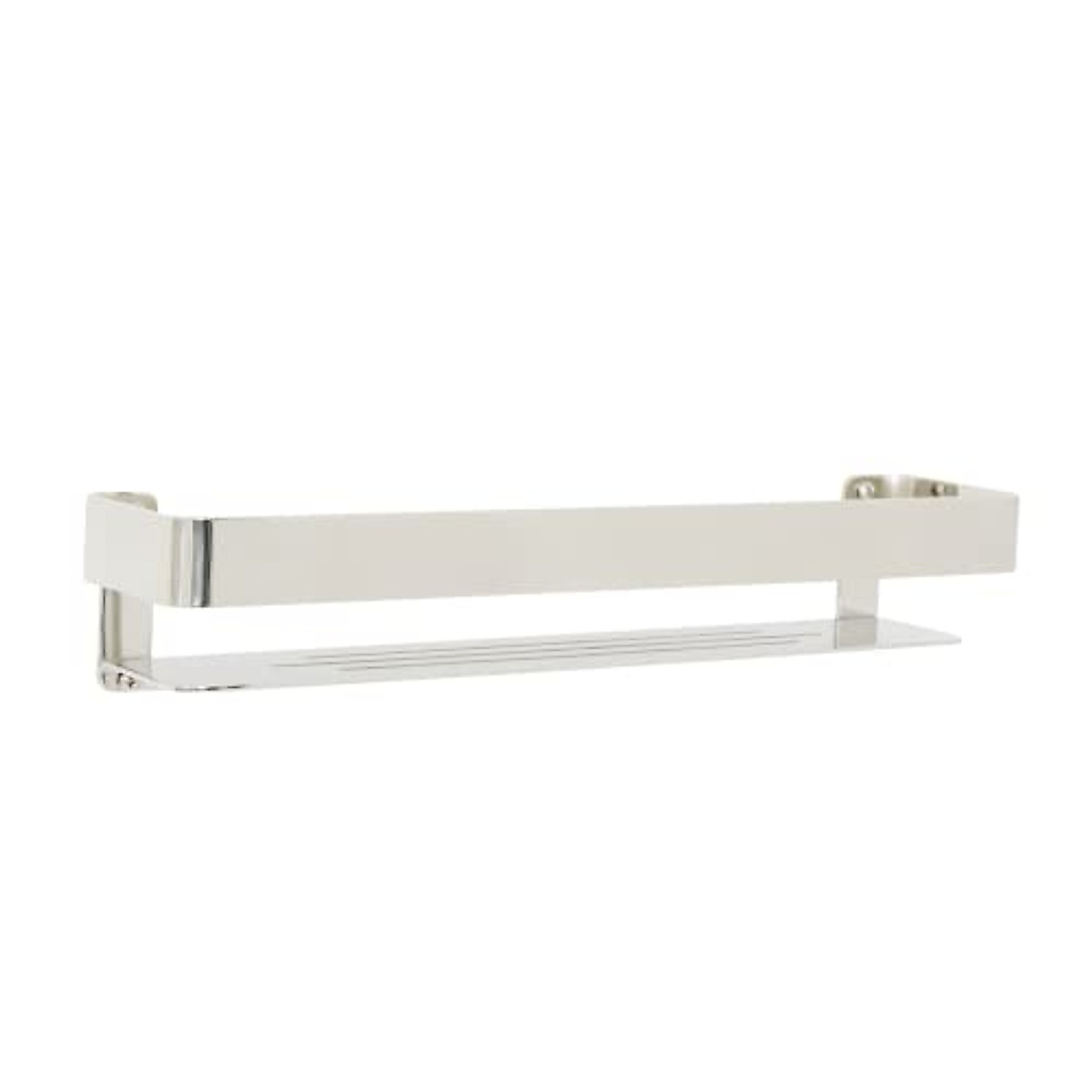 Seachrome Rectangular Shower Shelf with Rail in a Polished Finish (700-7005-PS)
