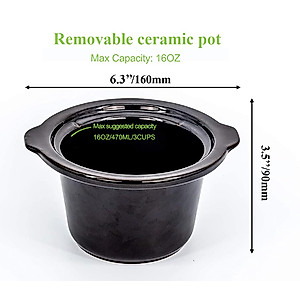 Qvin Fondue Melting Pot for Chocolate, Cheese, Caramel melting and keep warm, 0.65Quart