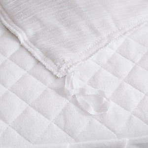 HAIHUA White Faux Fur Comforter Cover Queen Size - Fluffy Luxury Ultra Soft Plush Comforter 3 Pieces (1 Shaggy Duvet Cover + 2 Pillow Shams) Faux Fur Fuzzy Bedding Set (White, Queen)