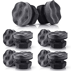 10 Pieces Tire Dressing Applicator Washable Tire Shine Applicator Dressing Pad Car Detailing Foam Sponge Reusable Tire Cleaner Sponge for No Mess Tire Detailing Supplies