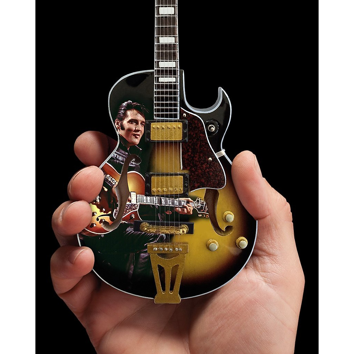 Axe Heaven Licensed Elvis Presley '68 Special Hollow Body Mini Guitar Replica (EP-361)