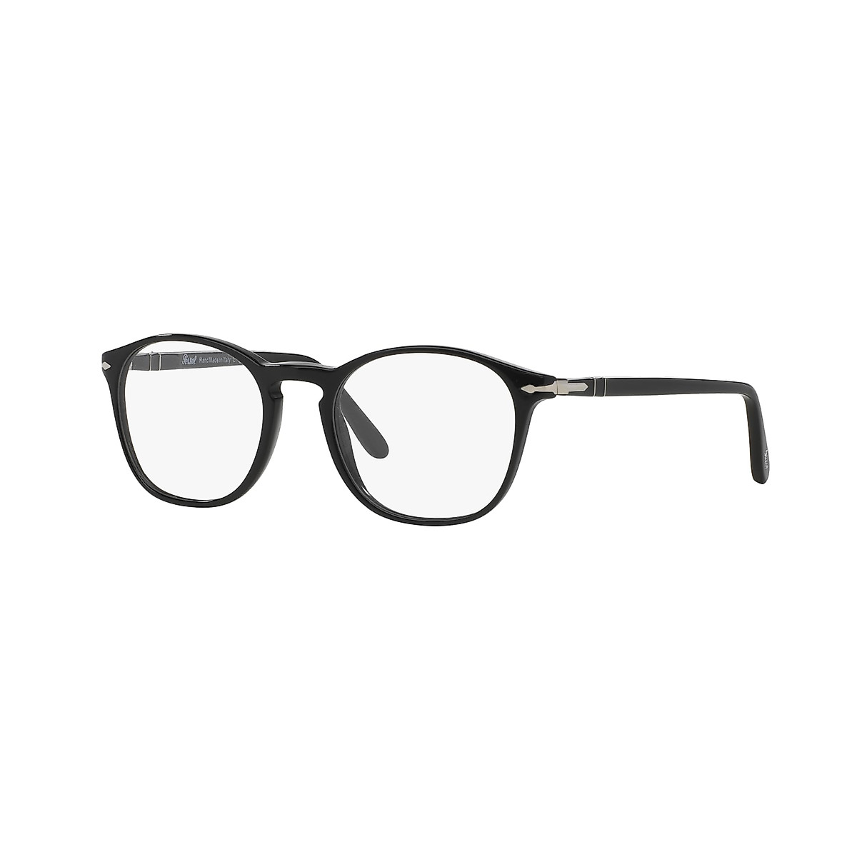 Persol PO3007V Square Prescription Eyewear Frames, Black/Demo Lens, 50 mm