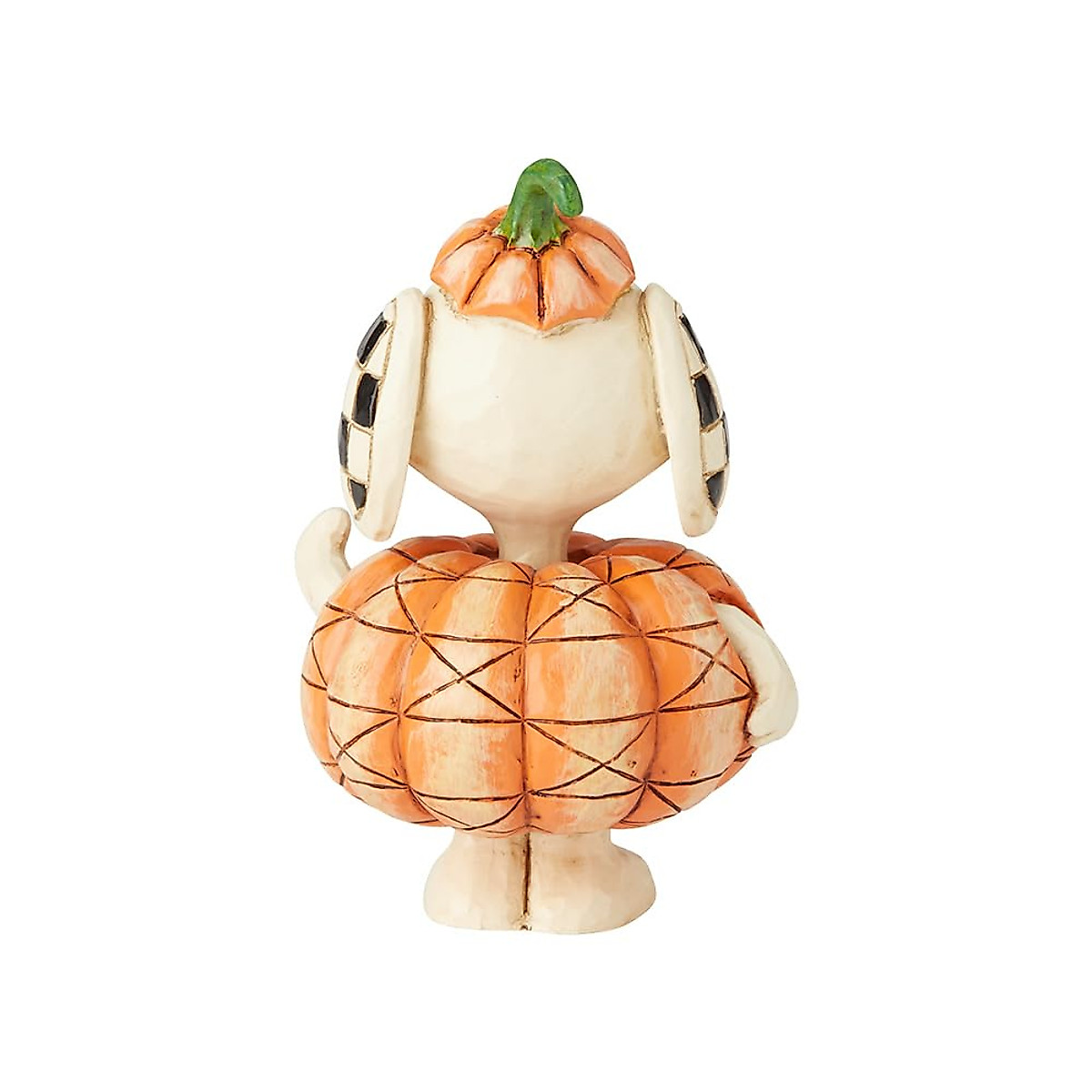 Enesco Peanuts by Jim Shore Halloween Collection Snoopy Dressed as a Pumpkin Miniature Figurine- Stone Resin Hand Crafted Painted Collectible Peanuts Snoopy Mini Figurines Home Decor Statue, 3.5 Inch