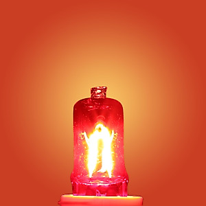 C-Raptile G9 Bulb 50W 120V 2 Pin 3 Pack Base Light Bulb Replacement Dimmable Warm Red