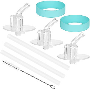 Replacement Straw and Silicone Boot compatible with Thermos 12 oz Water Bottles, Reusable Straw compatible with Thermos 12oz, 2 PCS Sleeves and 3 PCS Straws compatible with Thermos F401