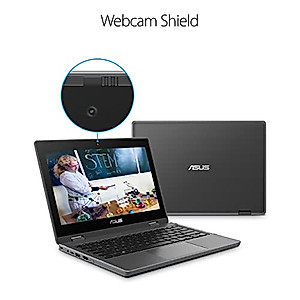 ASUS BR1100 Laptop, 11.6" HD Anti-Glare Touchscreen Display, Intel Celeron N4500, 4GB RAM, 64GB Storage, MIL-STD 810H Durability, TPM 2.0, Windows 10 Pro, Dark Grey, Stylus Included, BR1100FKA-502YT