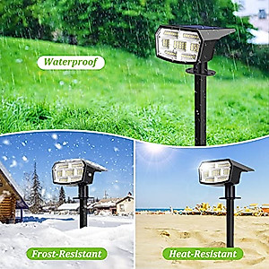 Sucolite 6-Pack Solar Spot Lights Outdoor, 59 LED Solar Lights Outdoor Waterproof, Outdoor Solar Lights for Yard with 3 Lighting Modes, Solar Landscape Spotlights for Garden Pathway Driveway Walkway