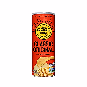 The Good Crisp Company, Potato Chips, Variety Pack 5.6 Ounce Canisters, Pack of 8 (Family Pack) Non-GMO, Allergen Friendly, Potato Chip Snack Pack, Gluten Free Snacks