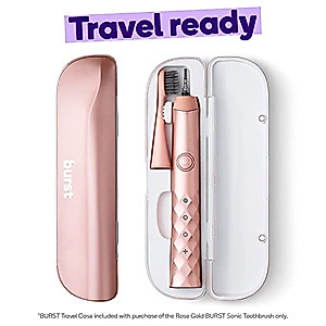 BURST Toothbrush Heads - Genuine BURST Electric Toothbrush Replacement Heads for BURST Sonic Toothbrush – Ultra Soft Bristles for Deep Clean, Stain & Plaque Removal - 3-Pack, Rose Gold