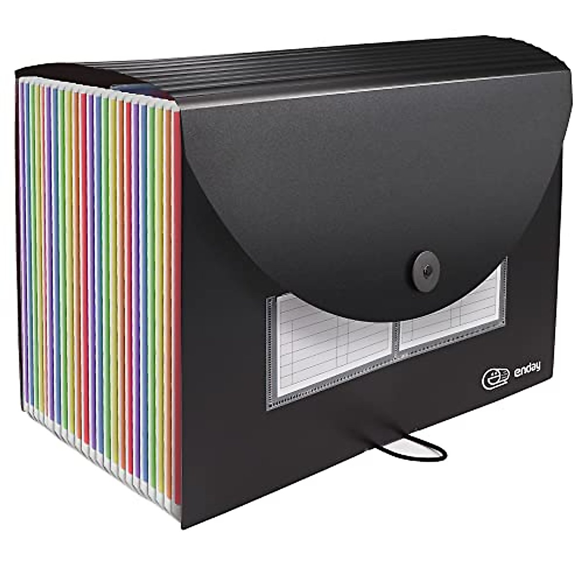 Accordion File Organizer 24 Pocket Expanding File & Cover Folder with Labels, Plastic Portable Desktop Letter A4 Paper Document Receipt Bill Storage, Filing Folder Organizer – by Enday
