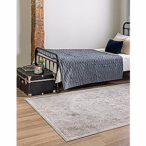 Unique Loom Oxford Collection Area Rug - Radcliffe (9' x 12' Rectangle, Cream/ Ivory)