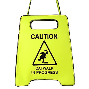 Ondeam CAUTION Shoulder bag,PU Crossbody Tote Handbag for Women(Green)