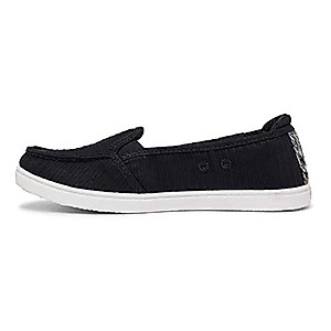 Roxy womens Minnow Slip on Shoe Sneaker, New Black, 8 US