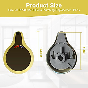 RP28595PB Shower Handle Replacement for Delta Shower Faucet, Shower Parts Replacement Compatible with Delta RP28595 Shower Knob Replacement