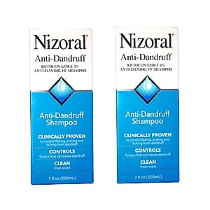 Nizoral Anti-Dandruff Shampoo with 1% Ketoconazole, Fresh Scent, 7 fl oz (2 Pack)