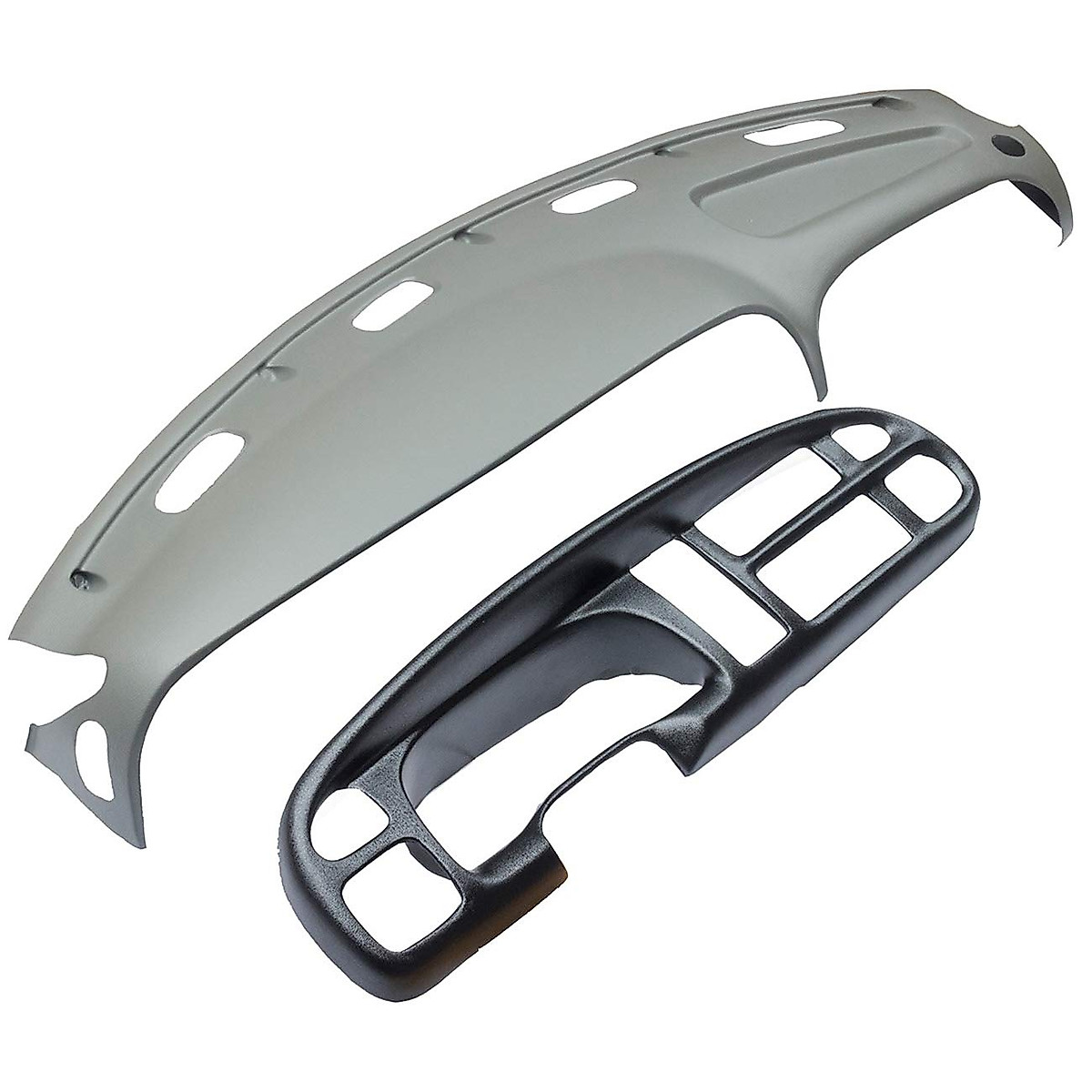KARPAL Molded Dash and Bezel Cover Compatible With 1998-2001 Dodge Ram 1500 2500 3500 Mist Grey