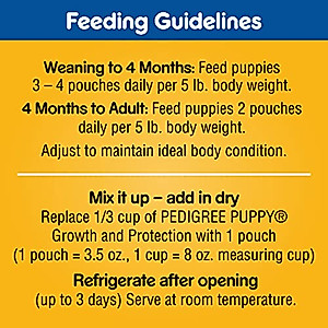 PEDIGREE PUPPY Soft Wet Dog Food 8-Count Variety Pack, 3.5 oz Pouches
