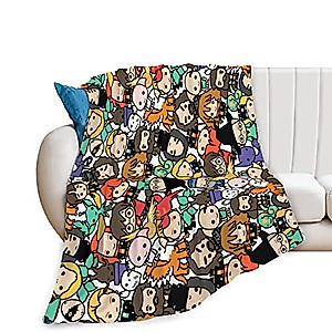 HAFSUM Throw Blanket Halloween Blankets Queen Size Winter Blankets Christmas Throw Blanket for Couch Sofa Living 60"x50"