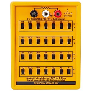 Resistance Decade Box, Seven Decades, 1 Ohm to 11 Meg (1Ω per Step)