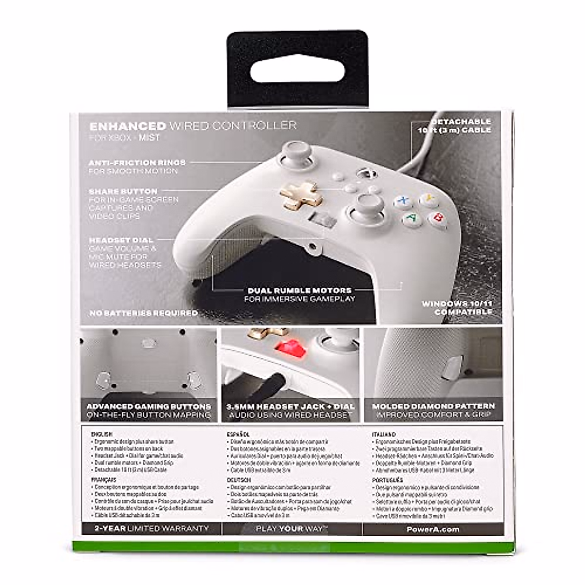PowerA Enhanced Wired Controller for Xbox Series X|S - Mist