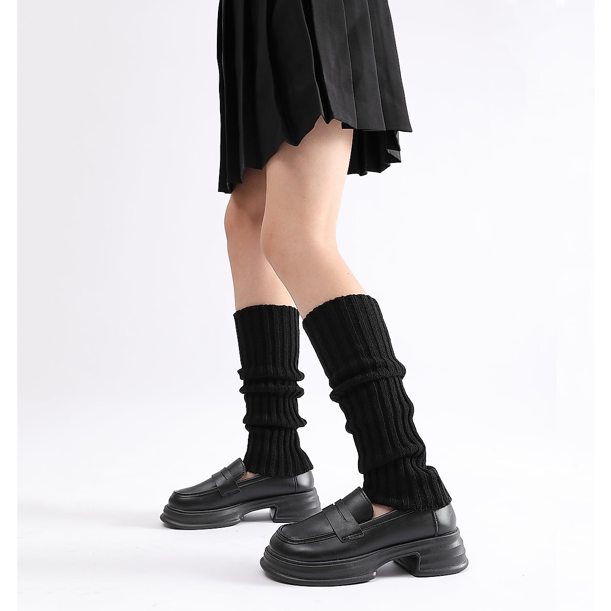 Bevigorio Leg Warmers for Women Black Leg Warmers Goth Ballet Leg Warmers Legwarmers