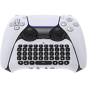 Rzzhgzq Wireless Controller Keyboard for PS5 Wireless Controller Keyboard for PS5 Mini Game Keyboard Built-in Speaker & 3.5MM Audio Jack for Playstation 5