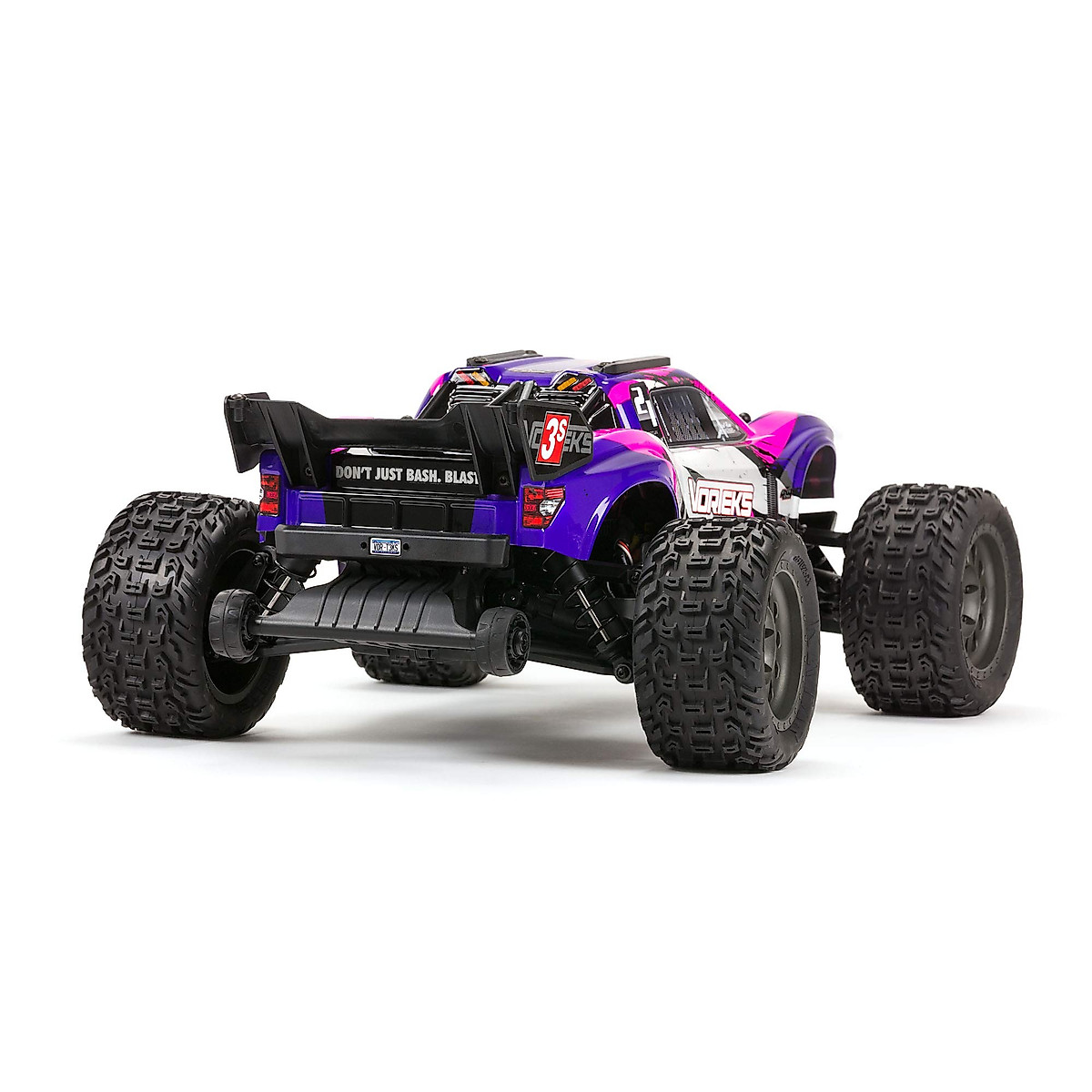 ARRMA RC Truck 1/10 VORTEKS 4X4 3S BLX Stadium Truck RTR (Batteries and Charger Not Included), Purple, ARA4305V3T2, Men