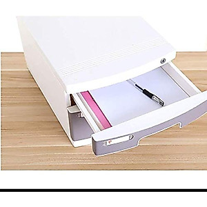 SHABOZ File Cabinets Multifunctional Storage Cabinet, Flat, Drawer Type with Lock, Information Office Furniture, Large Capacity Plastic (Blue)