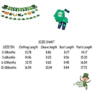 Baby Girls St Patrick's Day Outfit My First St Patrick's Day Infant Girls Long Sleeve Clothes with Headband (12-18 Months) Green