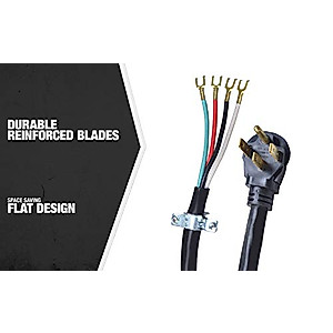 Coleman Cable 90468808 9046SW8808 6ft 6/2-8/2 SRDT Round Range Cord (Black), 6', 6 Ft