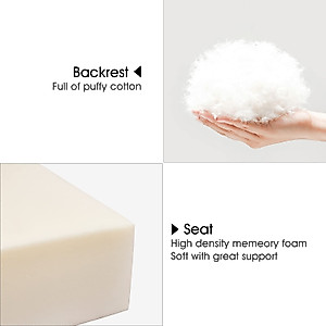 HonTop Outdoor Cushions Set for Patio Furniture, 24×24 Weatherproof Patio Deep Seating Wicker Chair Cushions Replacement, Dark Blue