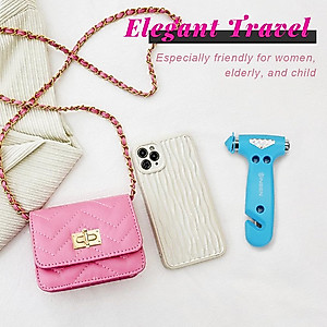 SINSEN Car Safety Hammer, Automotive Window Breaker and Seatbelt Cutter for Women, Roadside Emergency Kit, 3 in 1 Escape Tools, Road Trip Essential and Must Haves (1, Blue)