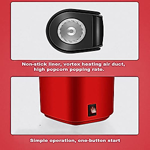 Hot Mini Air Popcorn Popper for Home 3 Minutes Fast Making Healthy Oil Free Smart Popper Gift Set Maker Electric No Oil High Pop Rate Personal Small Popped Machine with Measuring 12 OZ Cup BPA Free