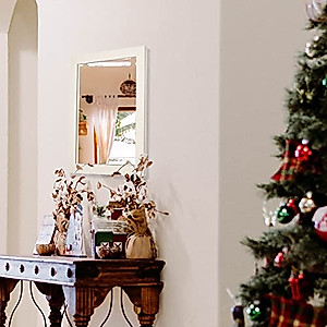 Ruomeng Rectangular Wall Mirror 16" x 20" for Bathroom, Bedroom, Entryway, Living Room, White